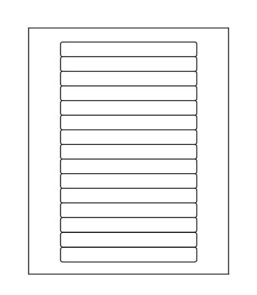 6" x 2/3" Laser/Inkjet VHS Tape Spine Labels; 15 up; 100 sheets/case ...